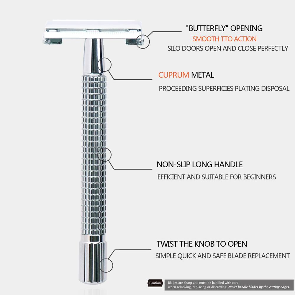 WEISHI Chrome Long Handle Butterfly Open Double Ed... – Grandado