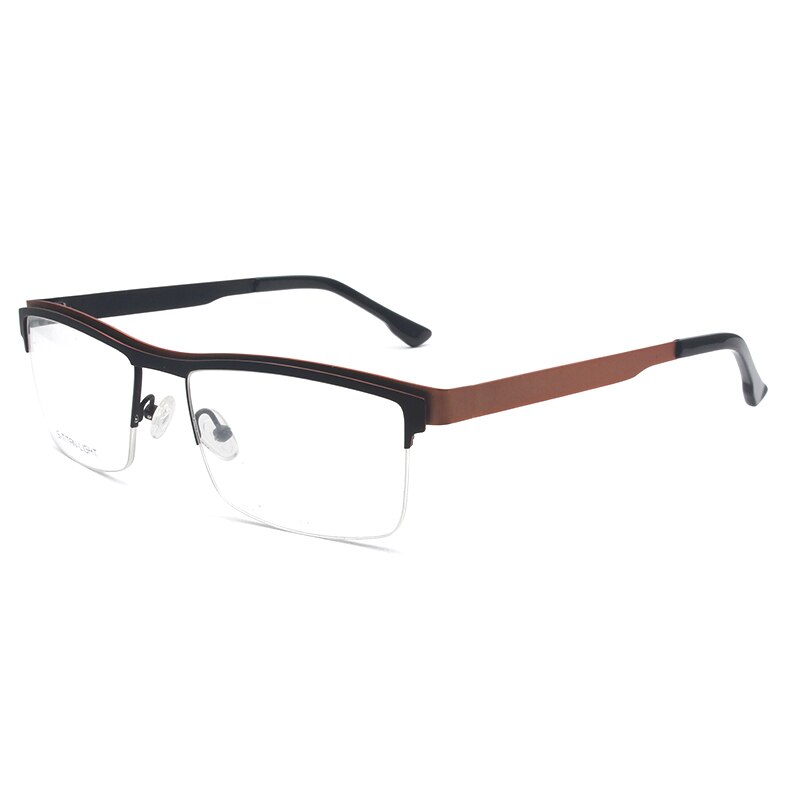 Half Rim Metal Eyeglasses Frame Stainless Steel Op... – Grandado