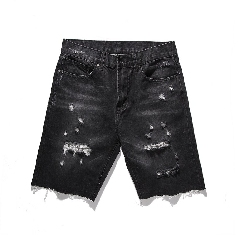 Summer Black Ripped Destroyed hole Mens Denim Shor... – Vicedeal