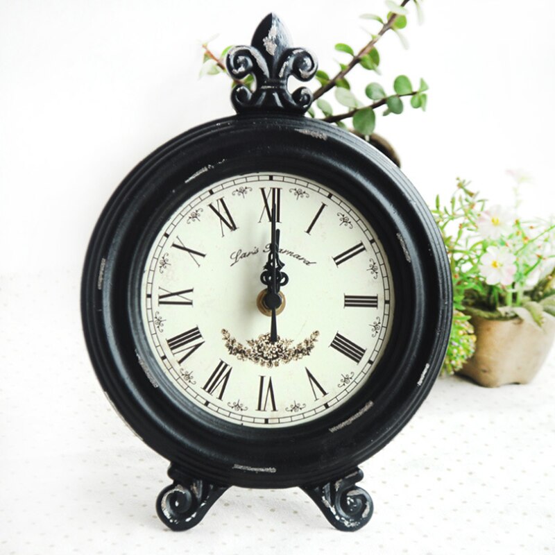 Vintage Wood Clock Table Alarm Clock Rural Style R... – Grandado