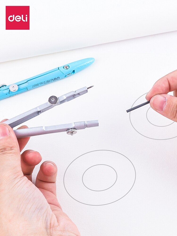 Deli School Cute Compass Zinc alloy Office Compass... – Grandado