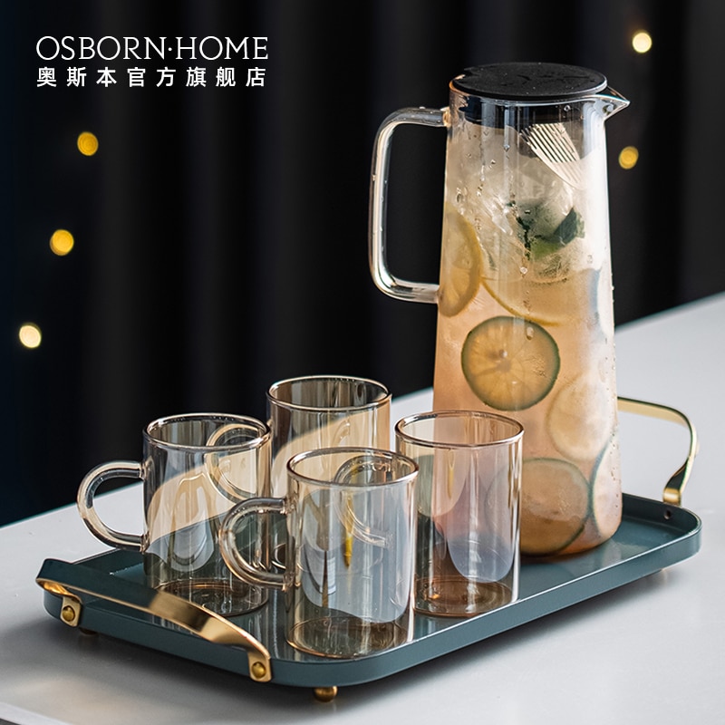 OSBORN Ins Style Glass Water Kettles Cup Tea Sets ... – Grandado