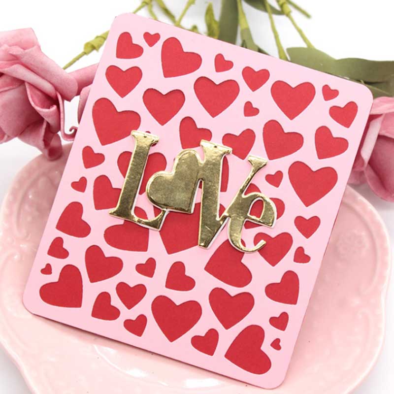 Love Heart Background border Metal Cutting Dies St... – Grandado