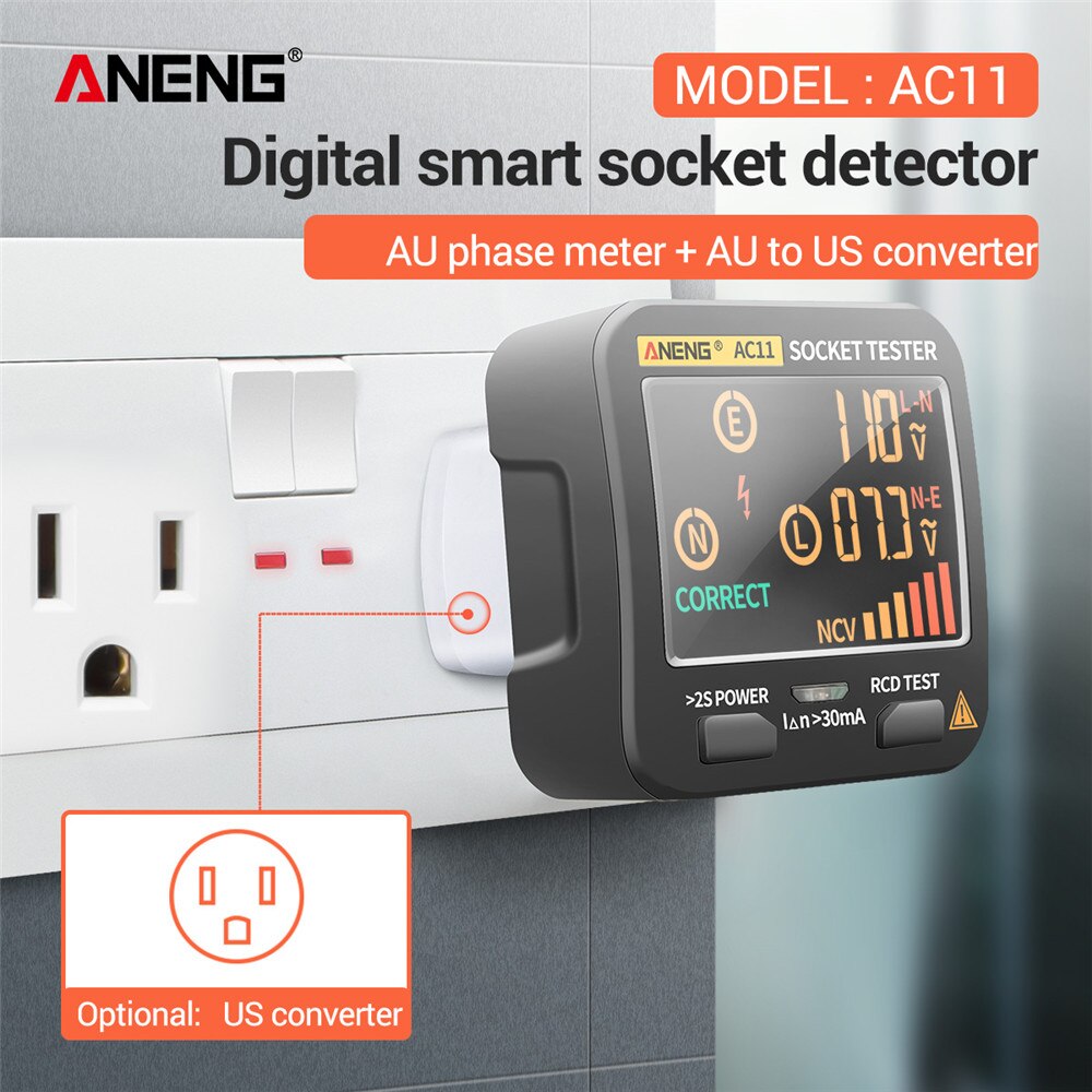 ANENG AC11 Socket Tester Electric Leakage Detector... – Vicedeal