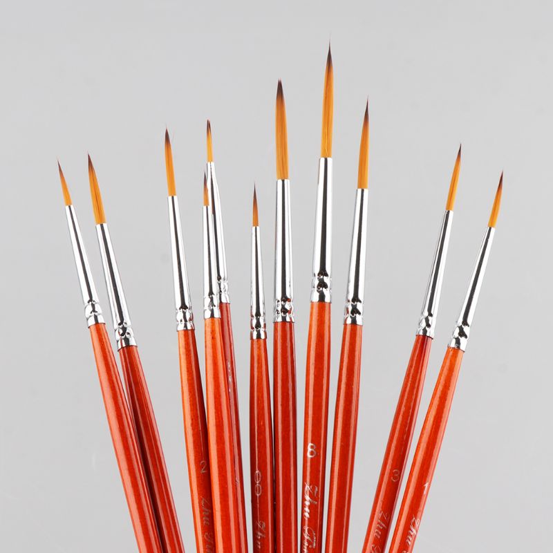 11pcs/set Detail Paint Brush Fine Pointed Tip Mini... – Vicedeal