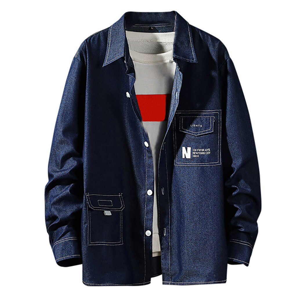 Mouwen Losse Shirts Contra mannen Casual Mode Patc... – Vicedeal