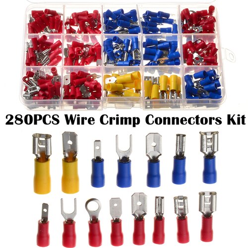 280/480/720pcs Cable Lugs Assortment Kit Wire Flat... – Grandado