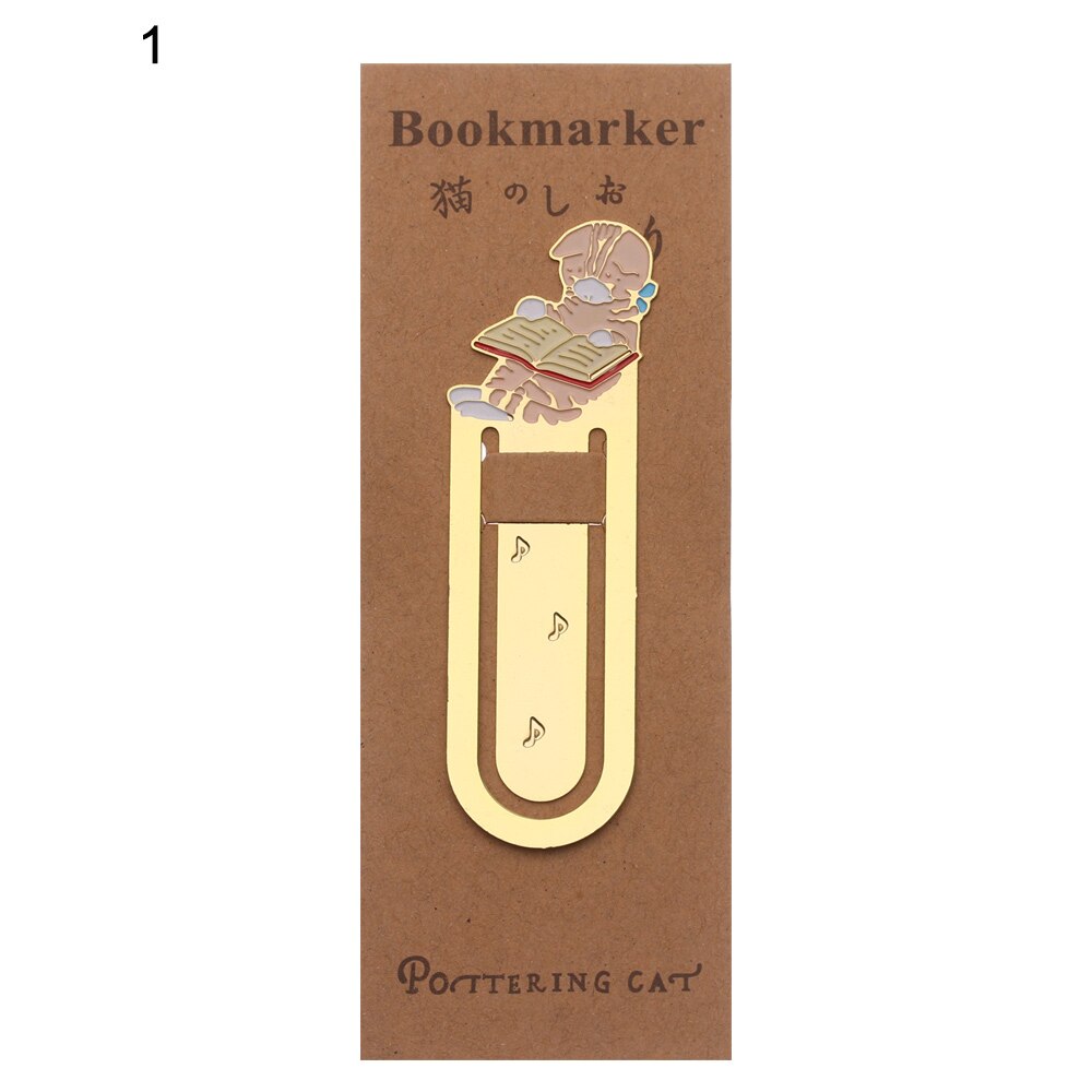 1 PC Cartoon Animals Gold-plated Metal Bookmark Cu... – Grandado