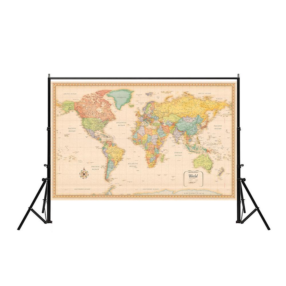 150x100cm World Map Classic Edition Non-woven Viny... – Vicedeal