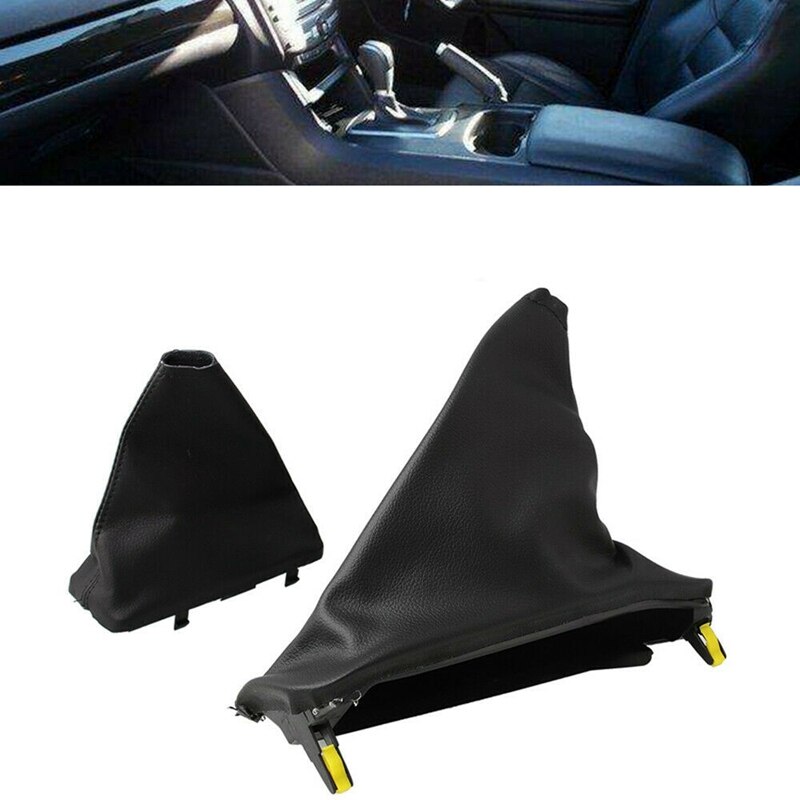 1 Set Handbrake & T-Bar Boot cover Black Leather f... – Vicedeal