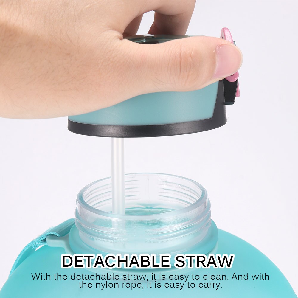 1 Gallon Water Bottle with Straw Time Marker 3.78L... – Grandado