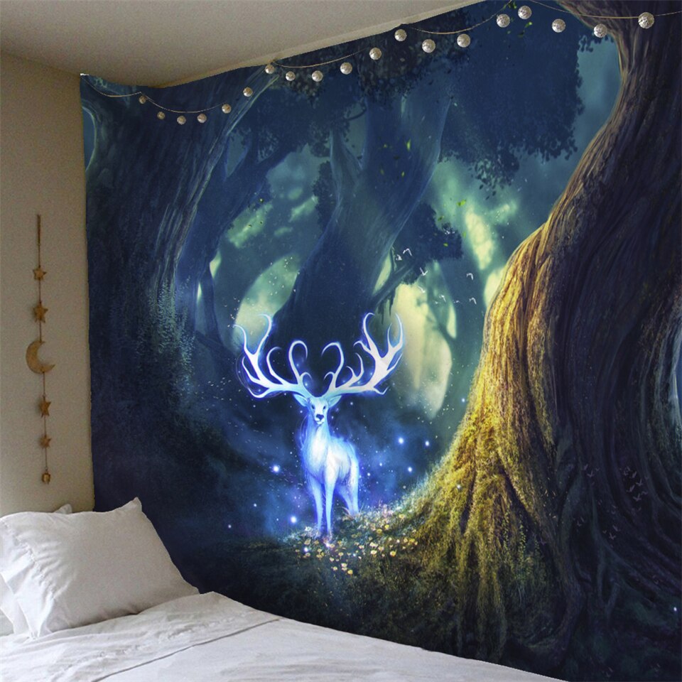 Mysterious Door Of Tree Tapestry Wall Hanging Psyc... – Grandado