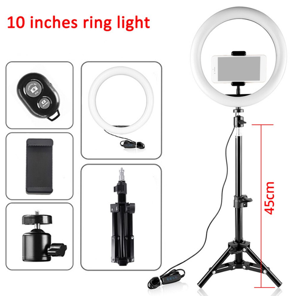 6/8/10 inch LED Video Ring Light Mini Lamp Dimmabl... – Vicedeal