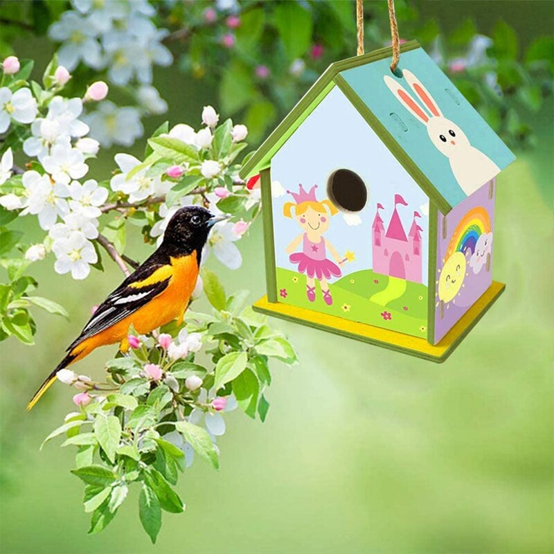 DIY Wooden Bird House Crafts for Children, DIY Big... – Grandado