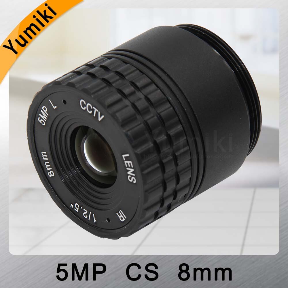 Yumiki 5.0MP HD 8mm CCTV Lens Manual Focal CS moun... – Grandado