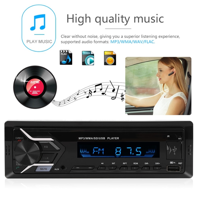 Universal Car Radio Modern Bluetooth MP3 Player AU... – Grandado