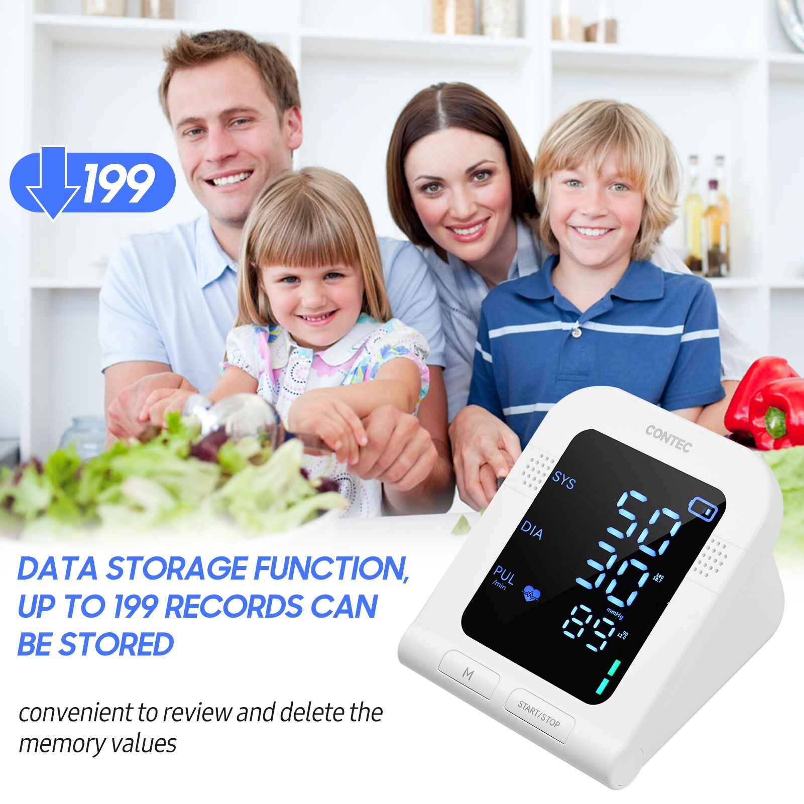 Blood Pressure Monitor Upper Arm Cuff BP Cuff Auto... – Grandado