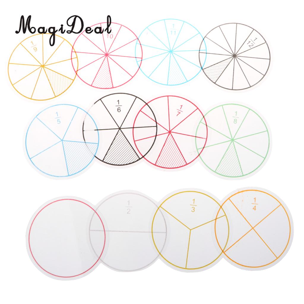 1Set Educational Math Fraction Circles Chips Game ... – Vicedeal