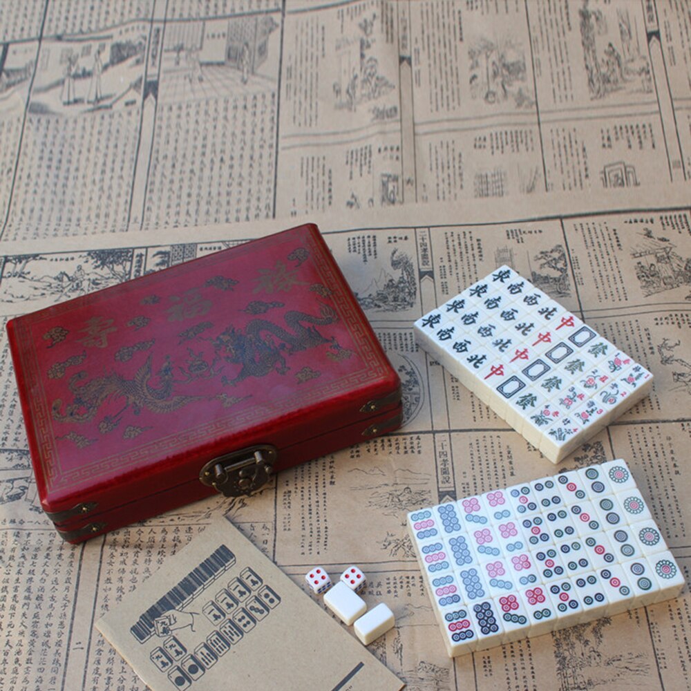 Mini Mah-Jong Set Portable Travel Mahjong Set with... – Vicedeal