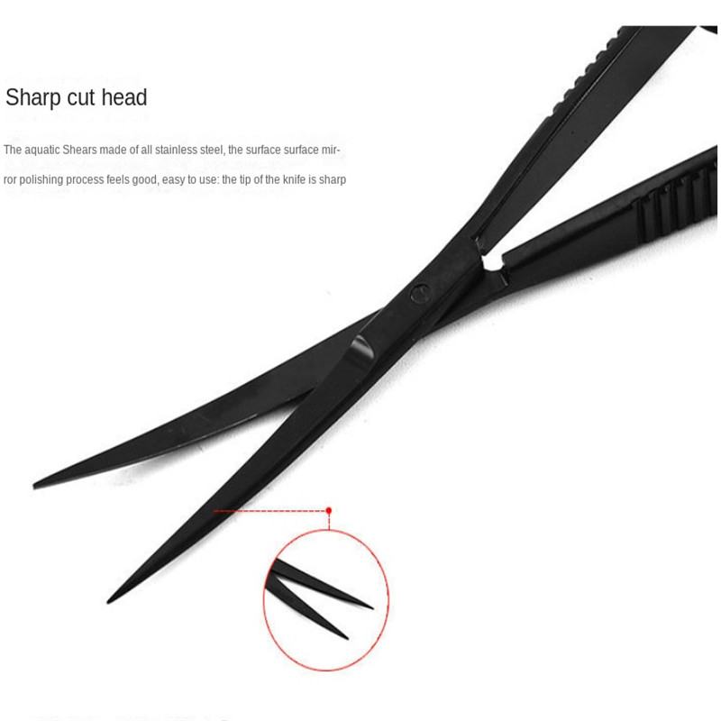 Aquarium Stainless Steel Spring Scissors straight ... – Grandado