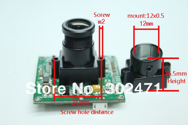 M12 x 0.5 metalen bordlenshouder/cctv metalen lens... – Vicedeal
