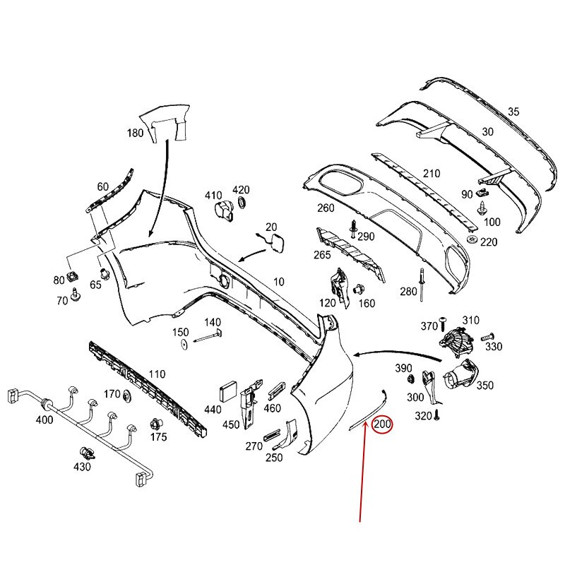 Auto achterbumper trim Galvaniseren heldere strip ... – Grandado