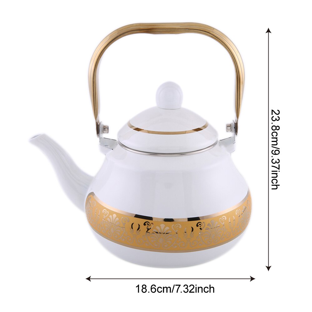 2.0L Golden White Enamel Pot Traditional Chinese T... – Vicedeal