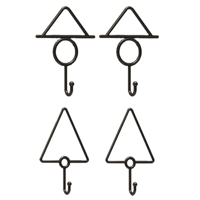 Crochets en fer noir 2 Styles, crochet pour mantea... – Grandado