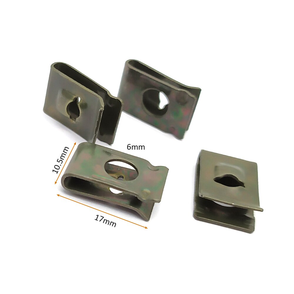 50pcs Plastic Cover Metal Retainer U-Type Clips Ar... – Grandado