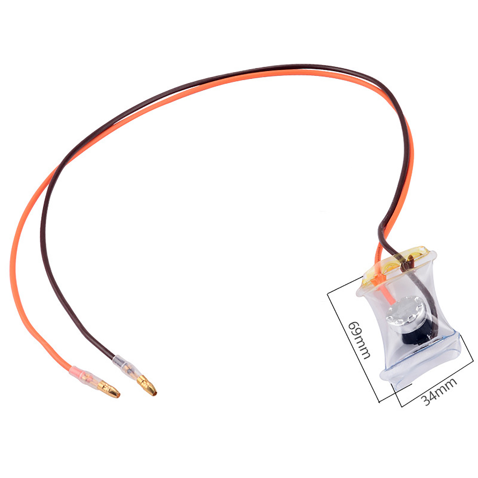 AC 250V 10A-7 Degrees Celsius 2 cables(round) Bime... – Grandado