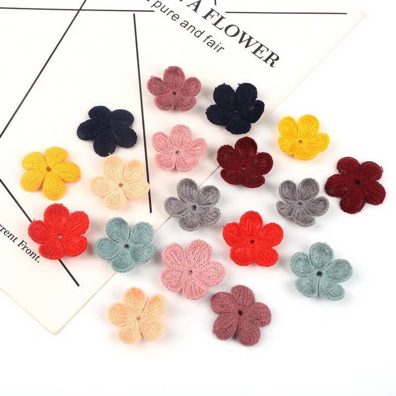 20pcs/lot Small Handmade Wool Fabric Flowers For D... – Grandado