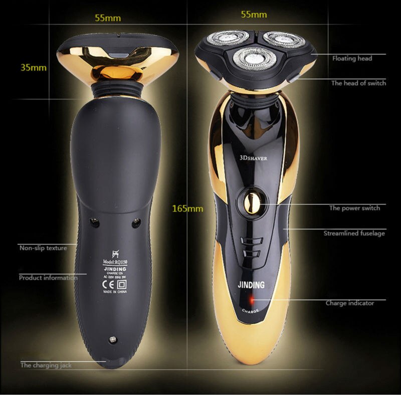 JINDING Waterproof 3D Floating head Electric Shave... – Grandado