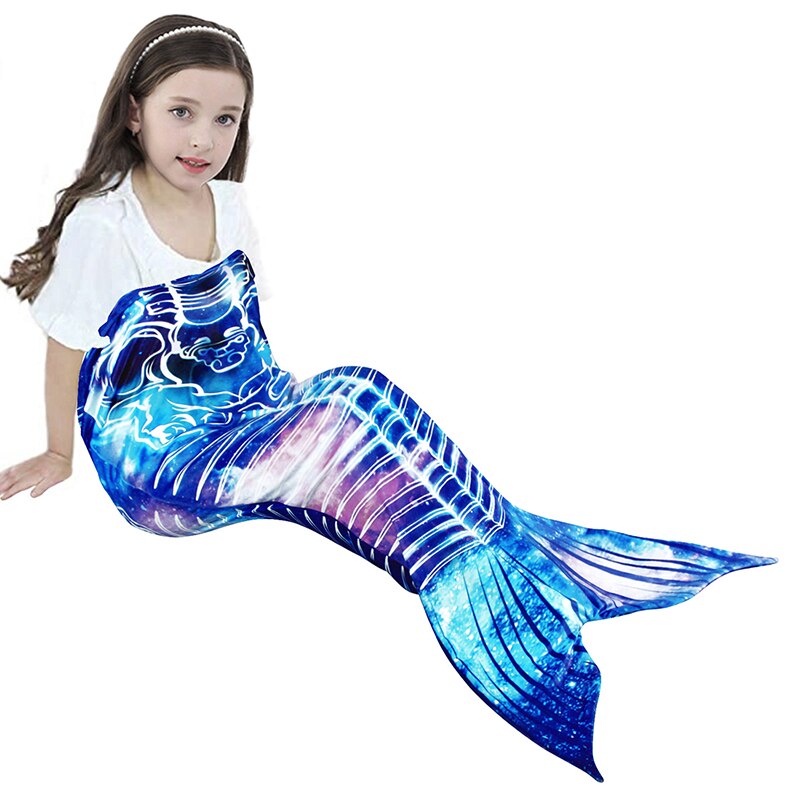 Colorful Fish Scale Mermaid Blanket For TV Mermaid... – Grandado