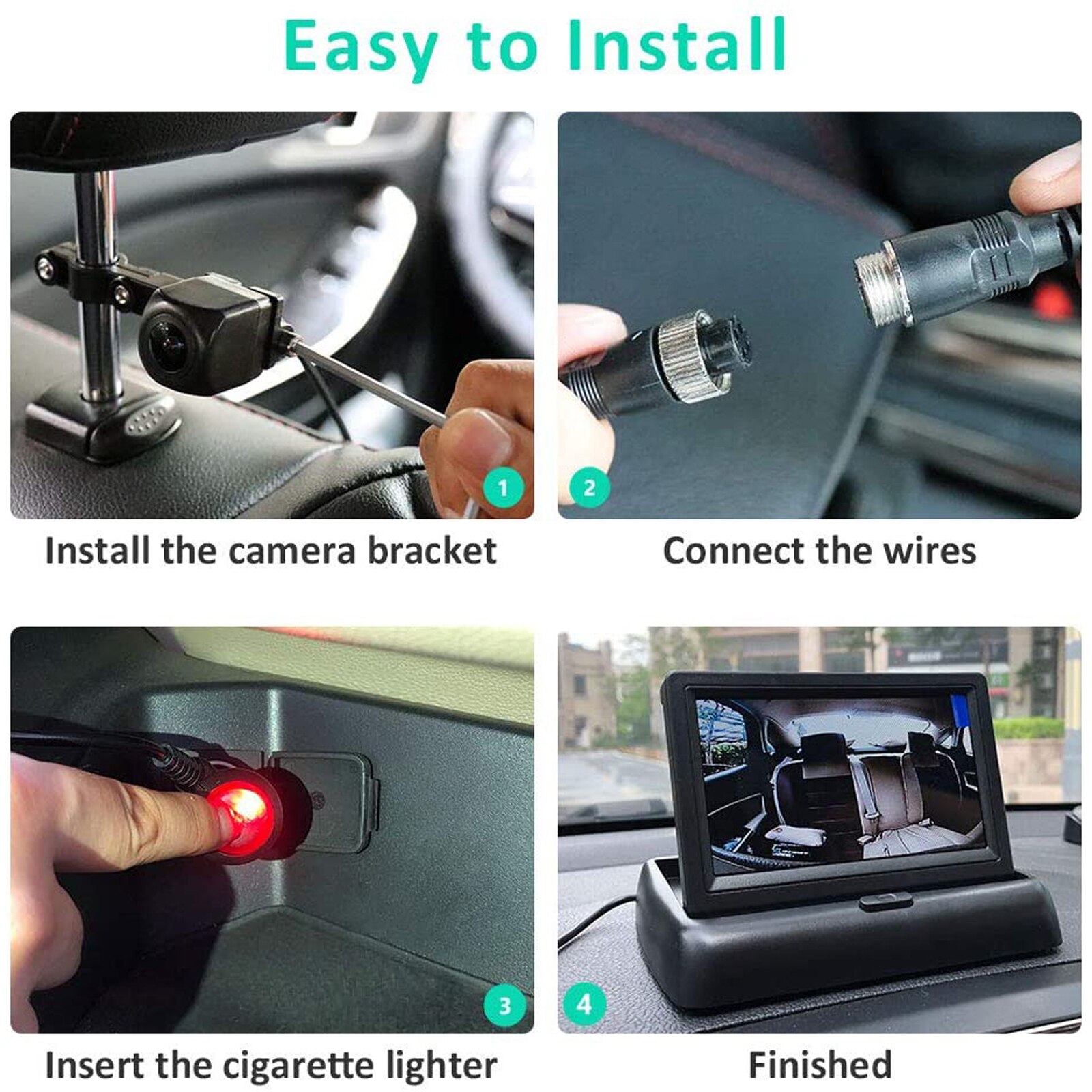 Baby Car Mirror Camera Child Safety Display View I... – Grandado