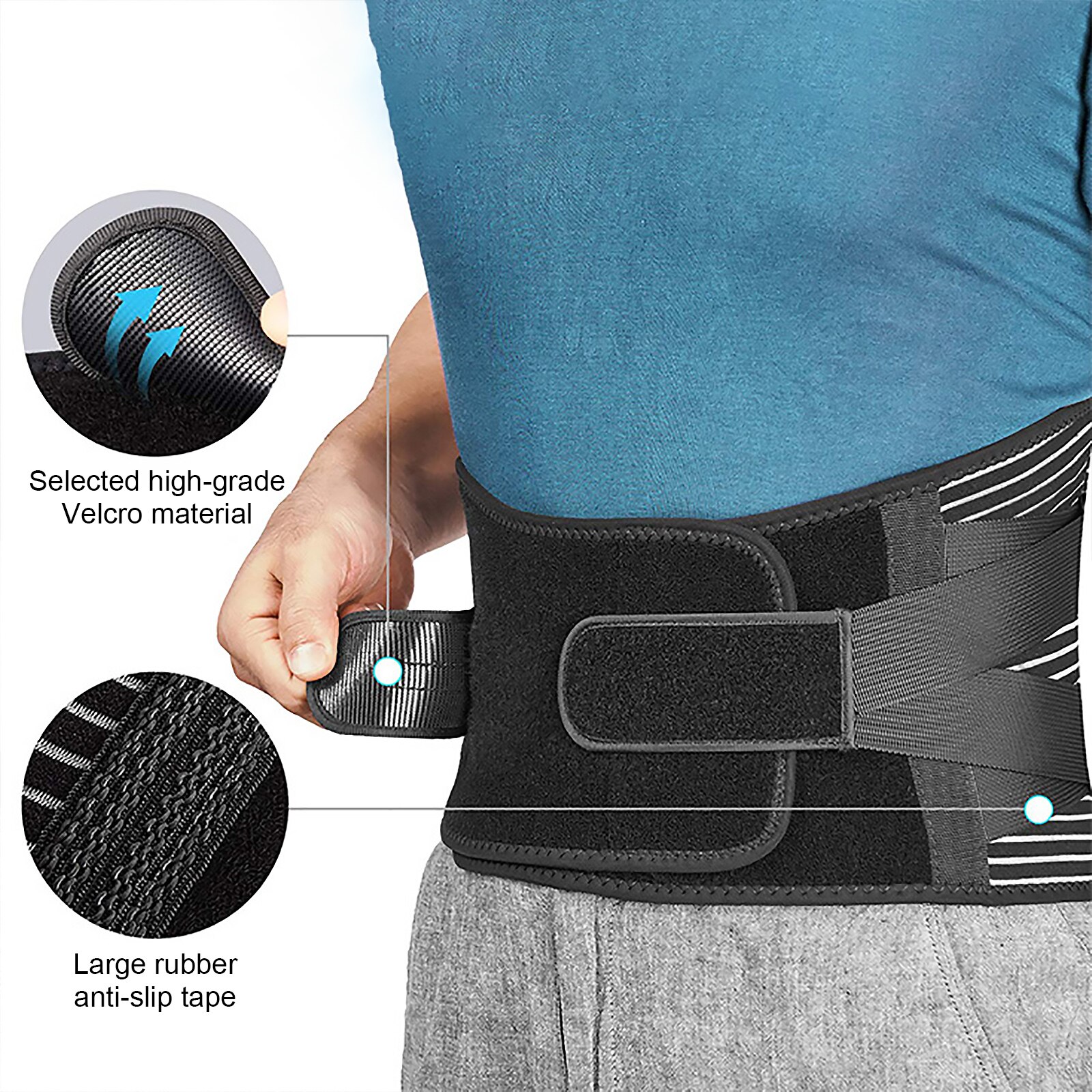 Lumbar Support Belt Elastic Waist Wrap Back Suppor... – Grandado