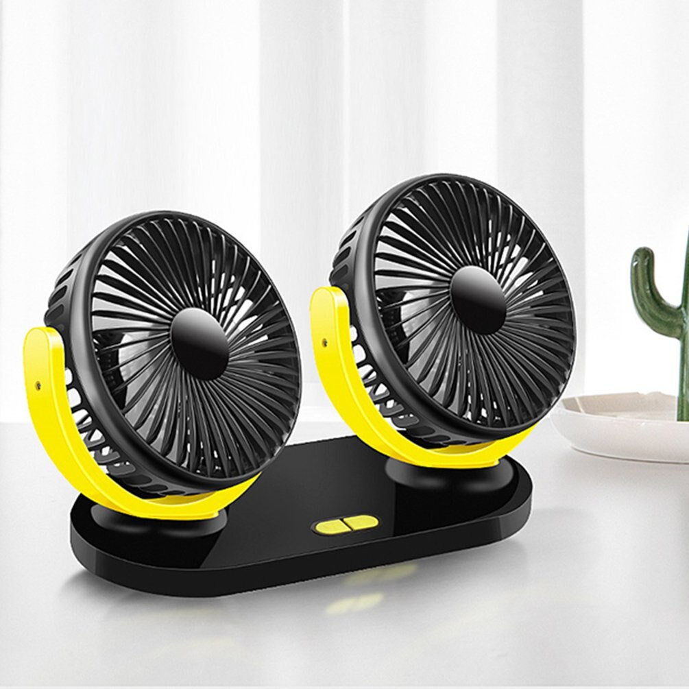 R-8037 Portable Double-headed Car Fan All-Round Ve... – Grandado
