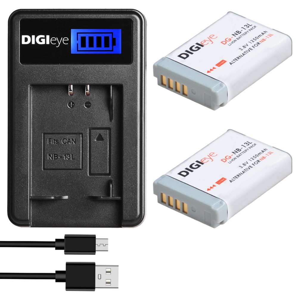 NB-13L NB13L Battery + LCD USB Charger for Canon P... – Grandado
