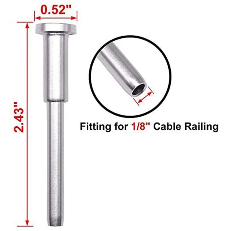 10Pack Rvs Onzichtbare Ontvanger En Swage Stud End... – Grandado