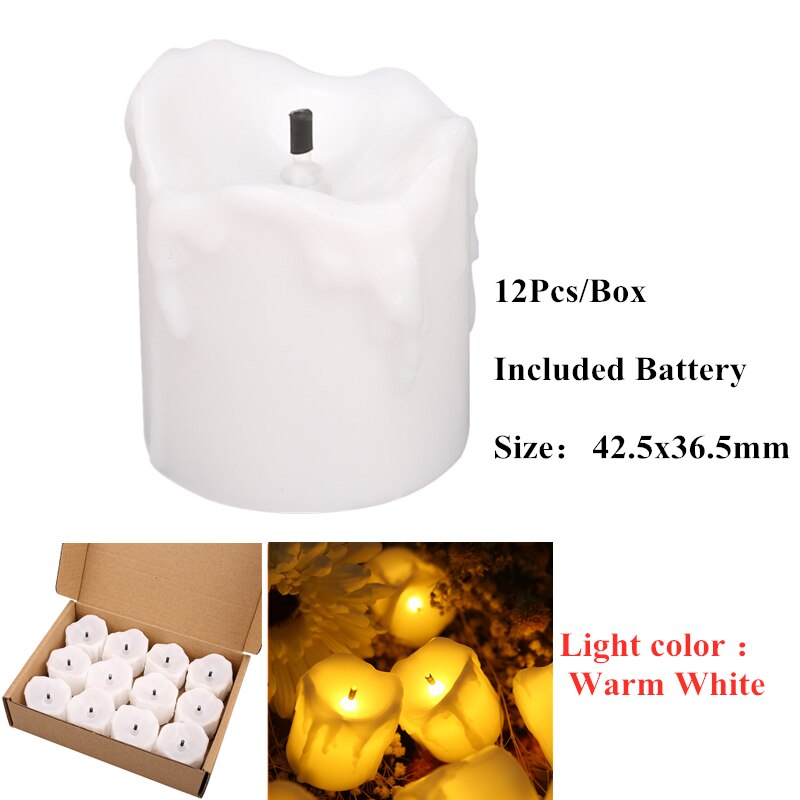 Pillar LED Flameless Candle Black Candle Wick Warm... – Grandado