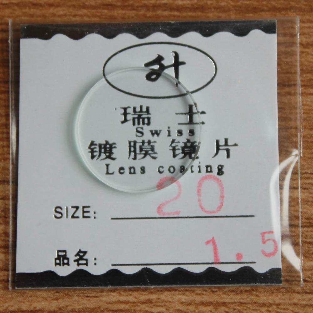 flat glass watch crystal diameter 20 mm Thick 1.5m... – Grandado