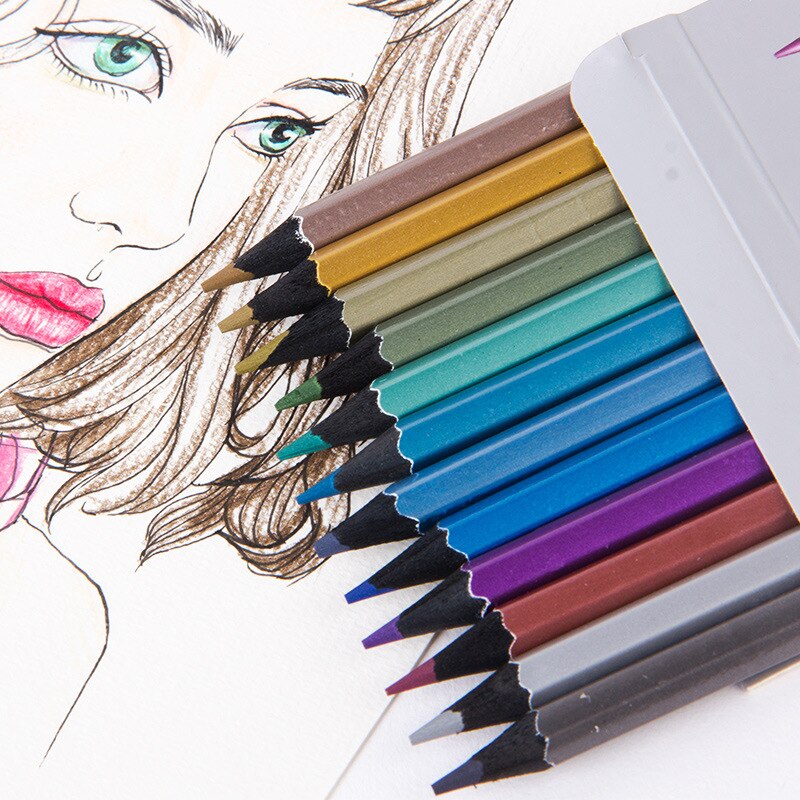 Marco 6/12 Colors Metallic pencil Drawing Colored ... – Grandado