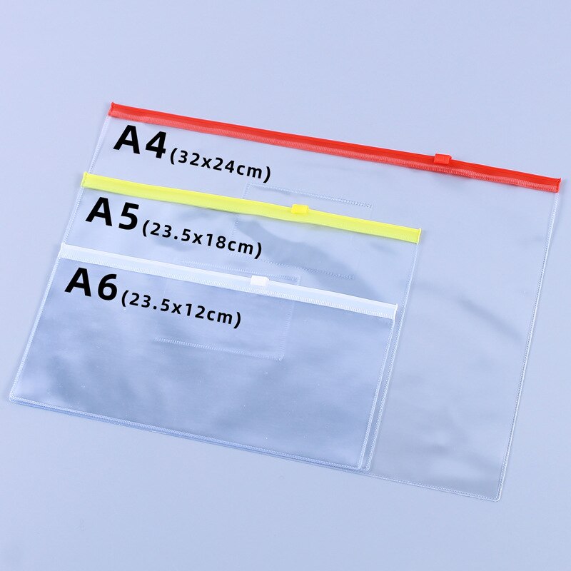 5PCS Plastic Envelopes Poly Clear Zip Envelopes Or... – Grandado