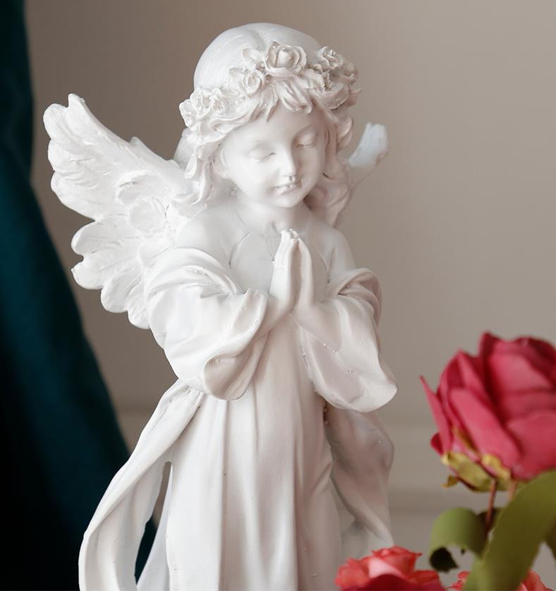 Angel Statue Small Cupid Figure Home Decor Music F... – Grandado