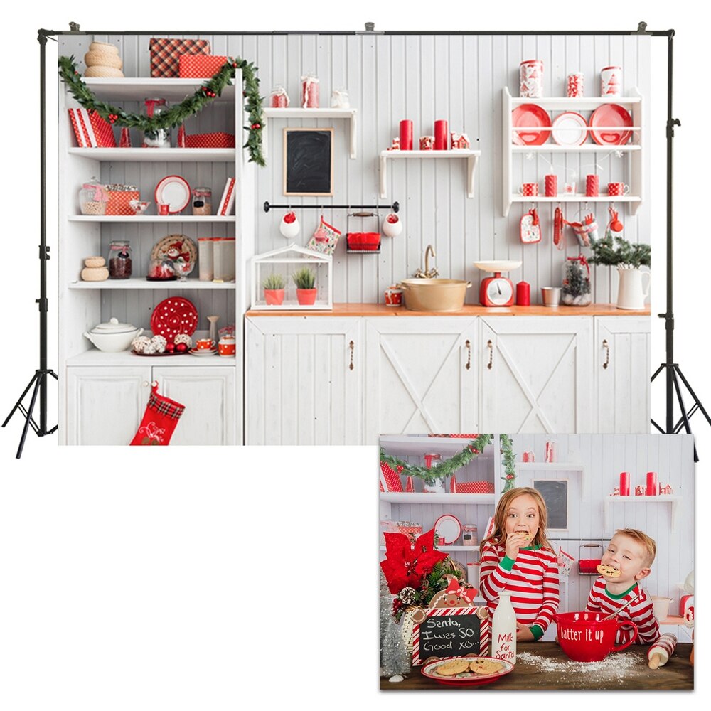 HUAYI Photo Background Christmas Kitchen Photograp... – Grandado