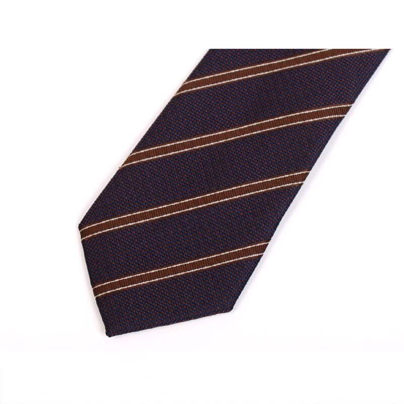 Gentleman Business Ties 7CM Brown Striped Tie For ... – Vicedeal