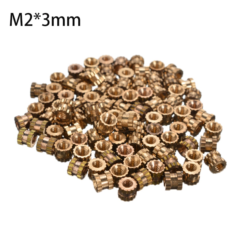 100pcs M2 Thread Knurled Insert 3mm Brass Round Cy... – Grandado