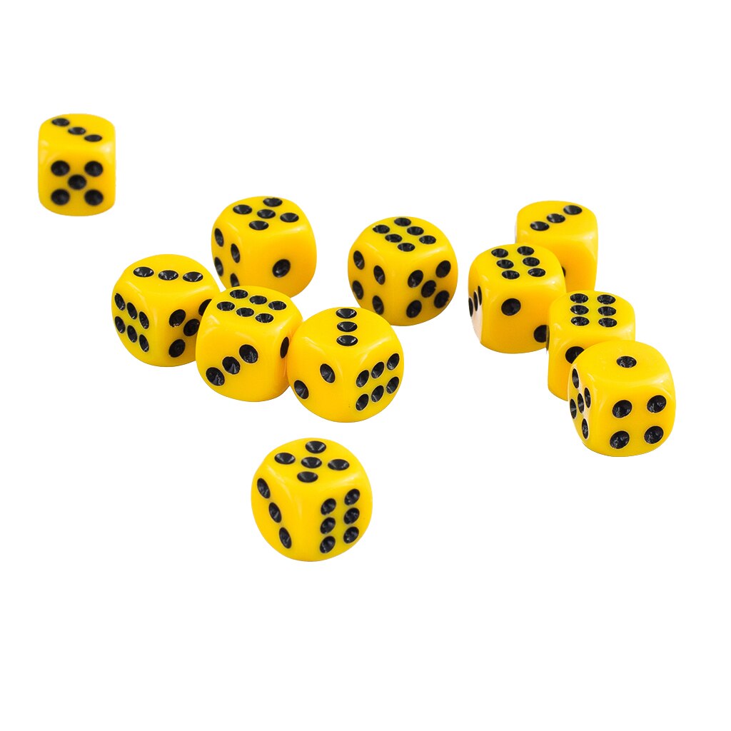 50 Stuks Geel Opaque Zes Zijdig Spot Dice Set D6 R... – Vicedeal