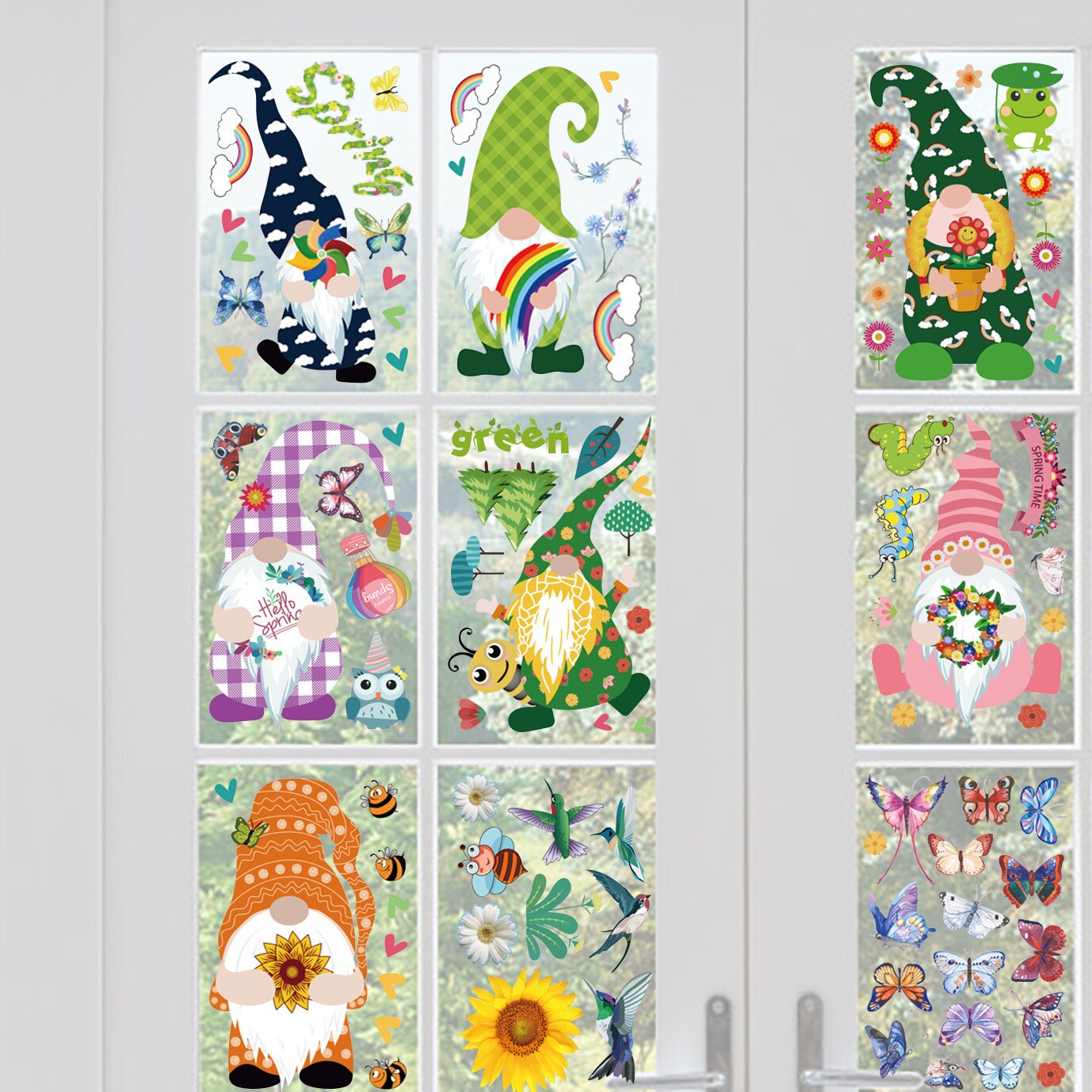 1Set decorazioni pasquali adesivi per finestre dec... – Grandado