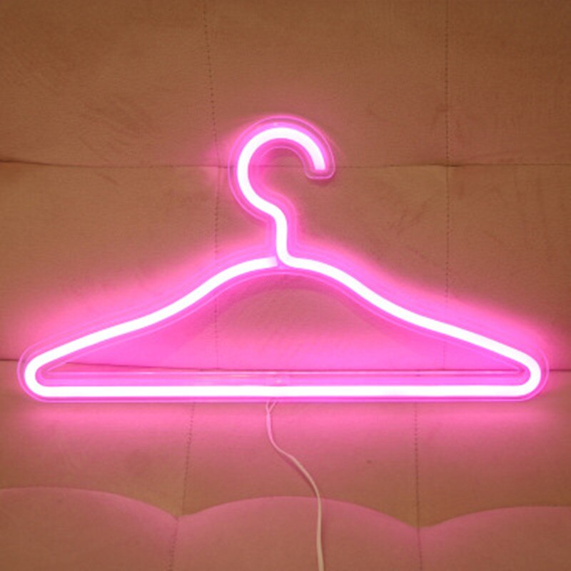 Hanger Shaped Led Neon Wall Signs for Clothing Sto... – Grandado