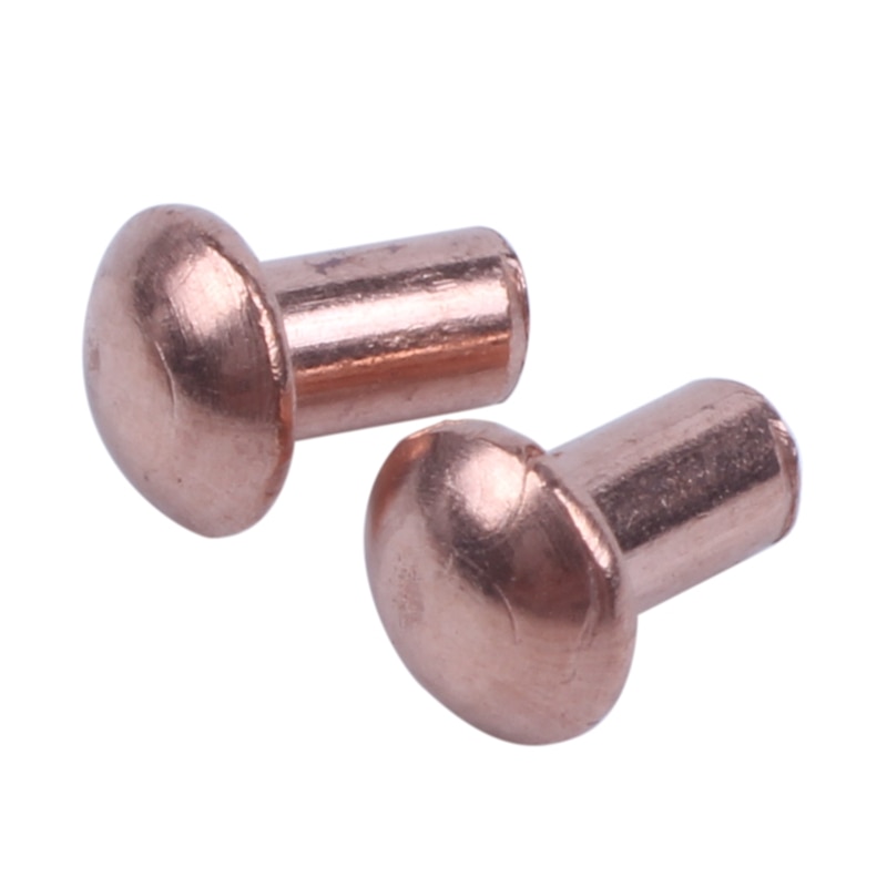 200 Pcs 5/64 x 1/8 inch Round Head Copper Solid Ri... – Grandado